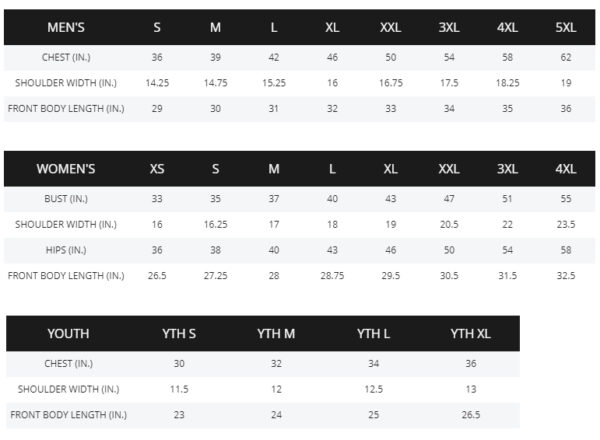 Size Chart - New Acti - Bringing comfort to you